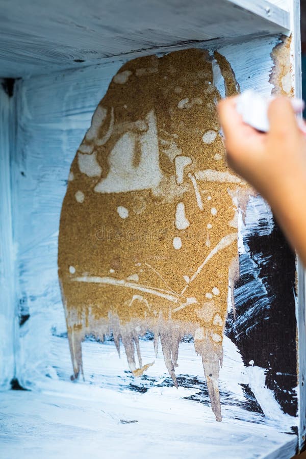 Destroyed Laminated Shelf. Broken Old Book Shelvels with Damage Stock ...