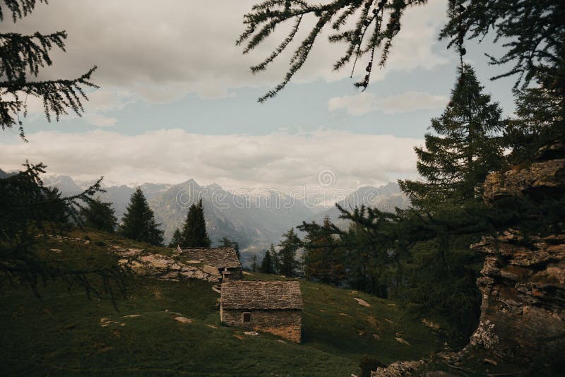 Destroyed mountain village stock photo. Image of rocks - 174126342