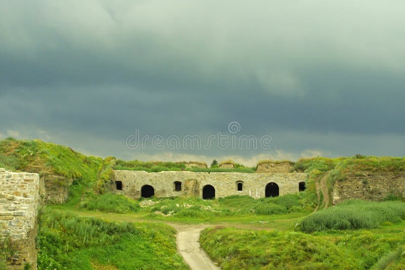 Destroyed old castle stock image. Image of ancient, debris - 117937043