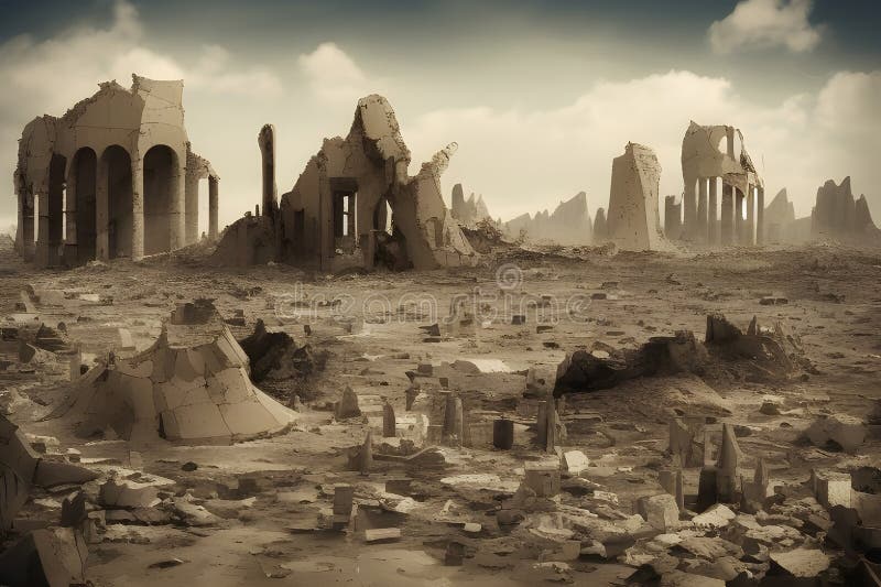 A Destroyed Planet Earth Use a Combinat Stock Image - Image of fiction ...