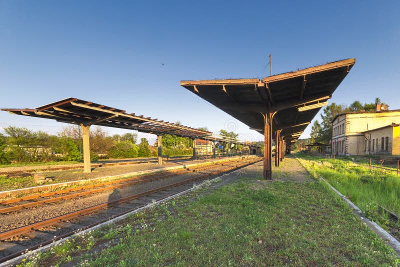 Destroyed railway station stock photo. Image of architecture - 41135620