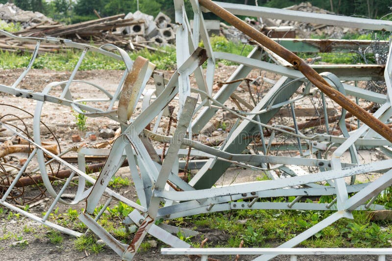 Metal scrap stock image. Image of debris, chimney, shattered - 108406533