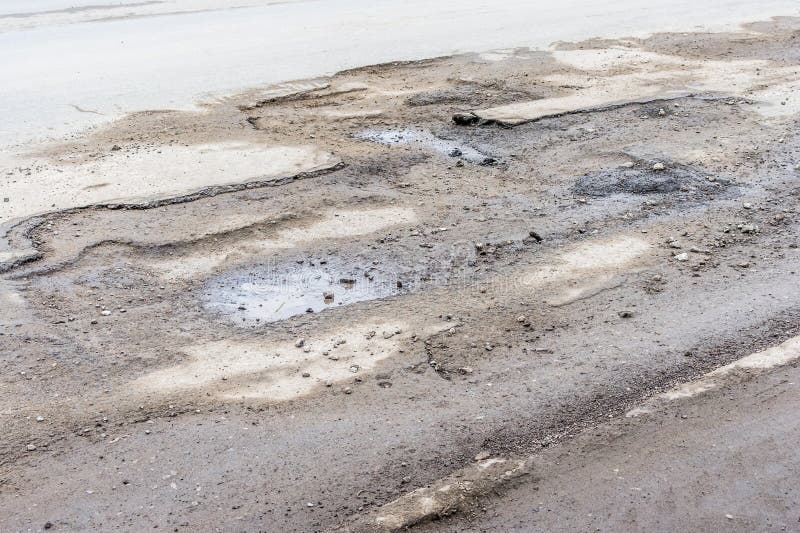 Destroyed road surface stock image. Image of black, destroy - 92677681