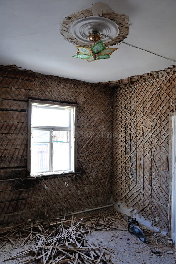 Destroyed room stock image. Image of background, bright - 52389131