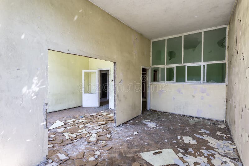 Inside the destroyed house stock image. Image of destruction - 120610053