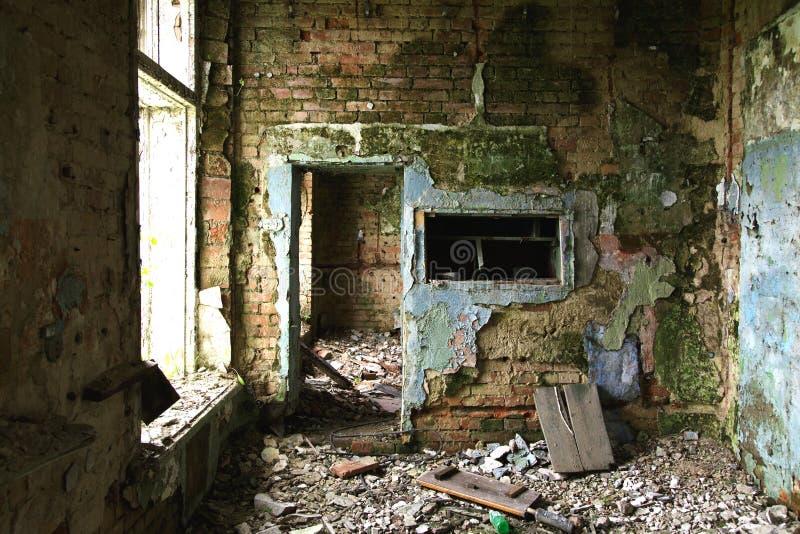 The destroyed room stock image. Image of door, premise - 78314981