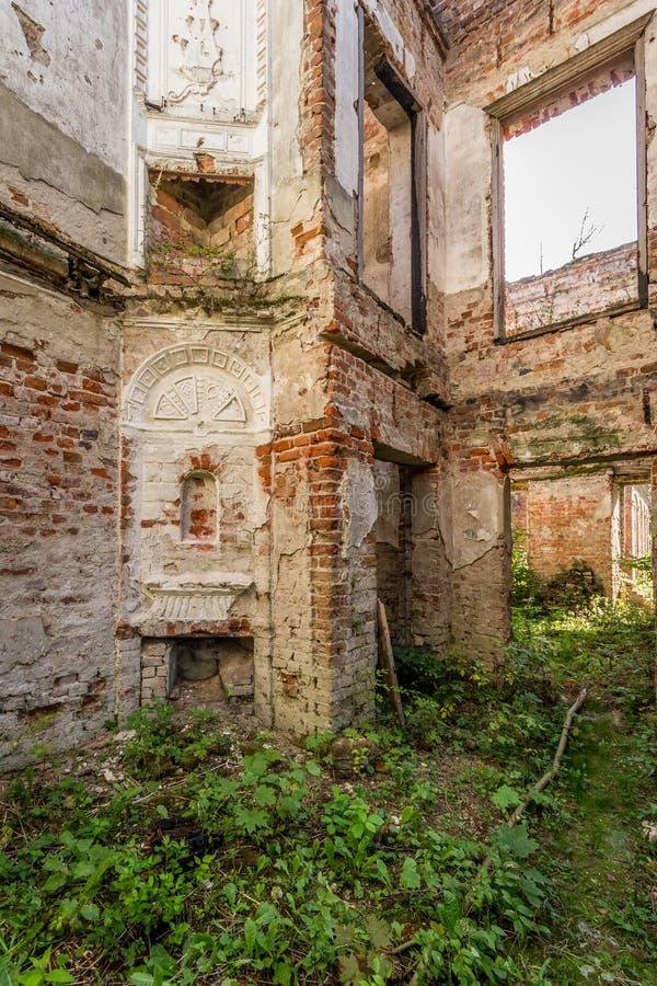 Destroyed Room with Wallpaper Stock Image - Image of colorful ...