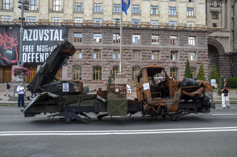Destroyed Russian BM-21 Grad Rocket-propelled Artillery System ...