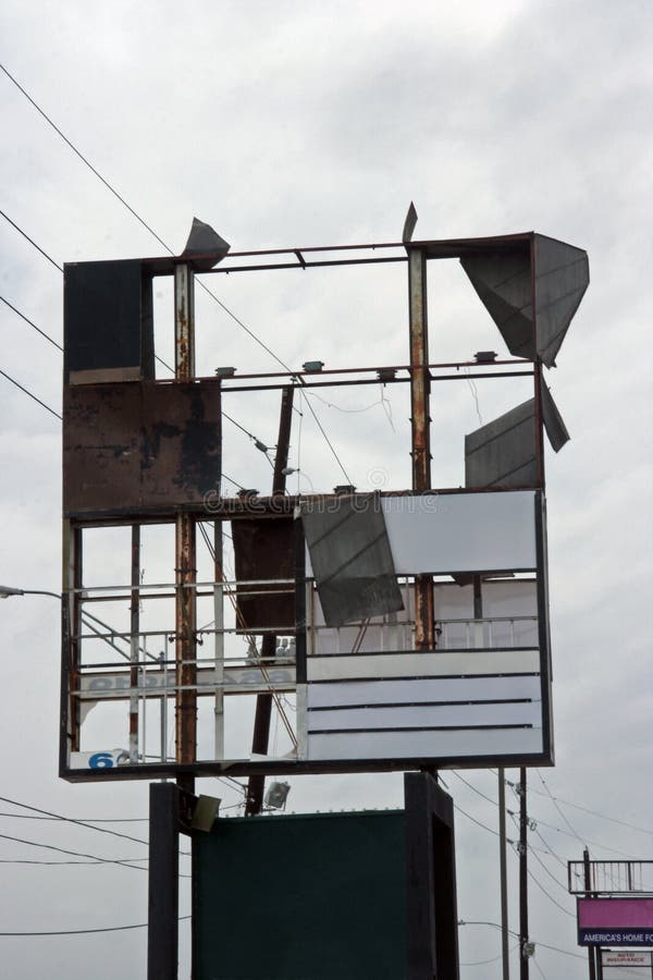 Destroyed Sign stock photo. Image of damage, weather, danger - 6428320