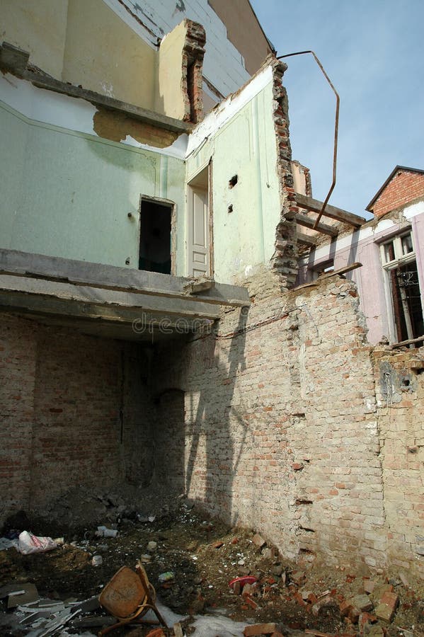 Destroyed structures stock image. Image of ruin, explosion - 36047395