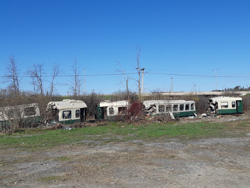 Destroyed train stock image. Image of caboose, train - 154034201