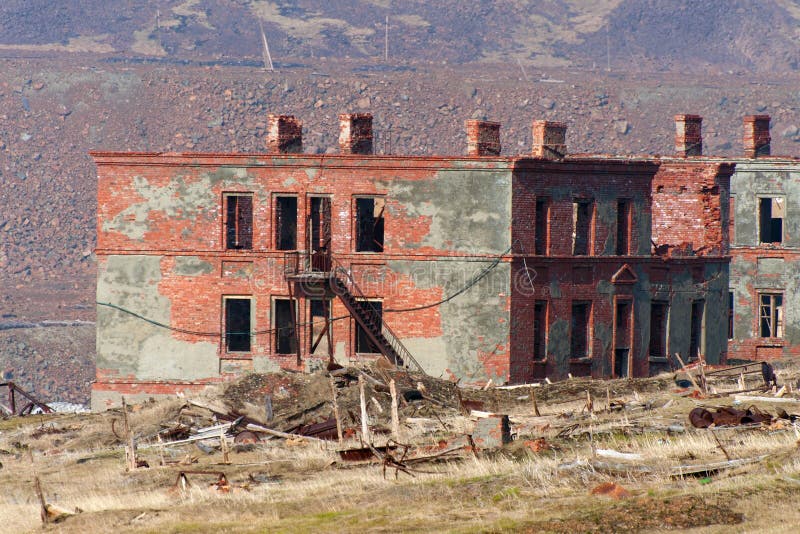 Destroyed a Two-story Brick Building Stock Photo - Image of debris ...