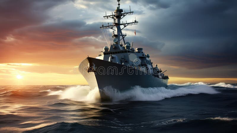 Destroyer Defense Technology Stock Illustration - Illustration of ...