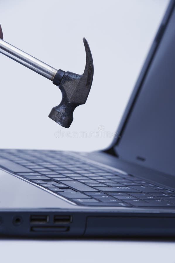 Destroying Laptop stock photo. Image of destroying, destroy - 22159336