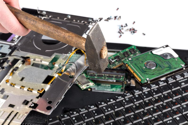 Destroying Laptop stock photo. Image of destroying, destroy - 22159336