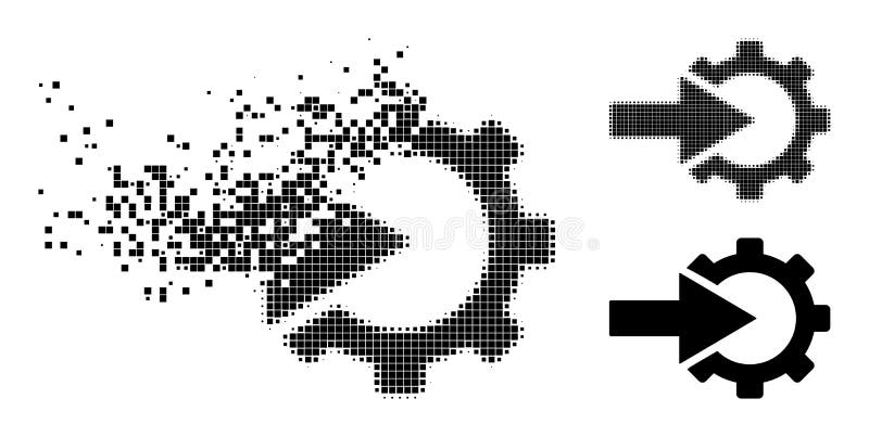 Pixel Cog Integration Mosaic Icons Stock Vector - Illustration of ...