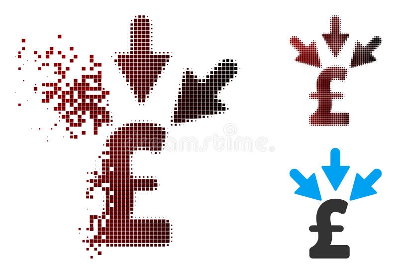 Destructed Pixel Halftone Aggregate Pound Payment Icon Stock Vector ... Destructed Pixel Halftone Aggregate Pound Payment Icon Stock Vector ...
