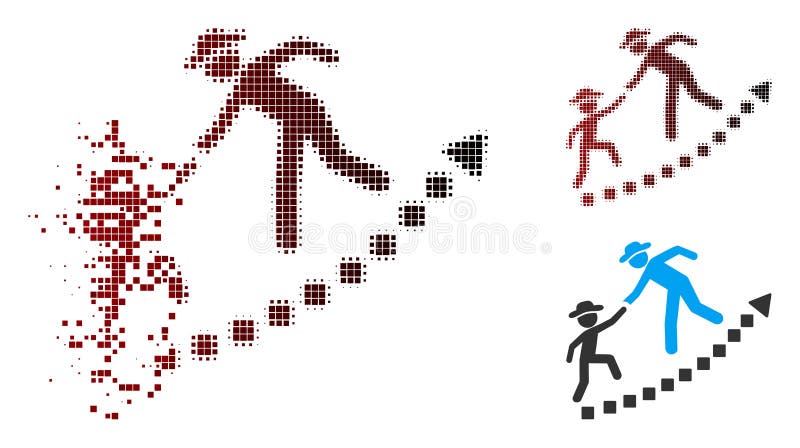 Destructed Pixel Halftone Gentlemen Education Growth Icon Stock Vector ... Destructed Pixel Halftone Gentlemen Education Growth Icon Stock Vector ...