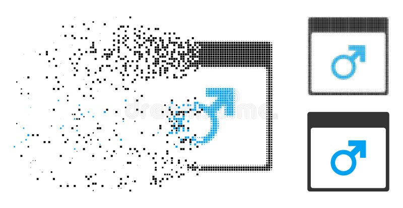 Destructed Pixel Halftone Mars Male Symbol Calendar Page Icon Stock ... Destructed Pixel Halftone Mars Male Symbol Calendar Page Icon Stock ...