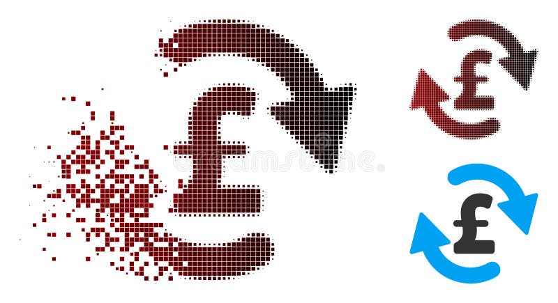 Destructed Pixel Halftone Refresh Pound Balance Icon Stock Vector ... Destructed Pixel Halftone Refresh Pound Balance Icon Stock Vector ...