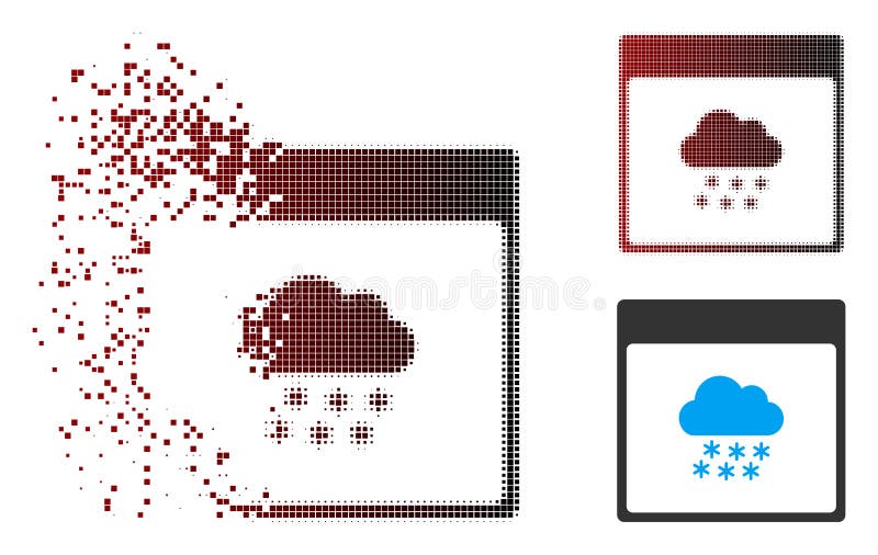 Destructed Pixel Halftone Snow Cloud Calendar Page Icon Stock Vector ... Destructed Pixel Halftone Snow Cloud Calendar Page Icon Stock Vector ...