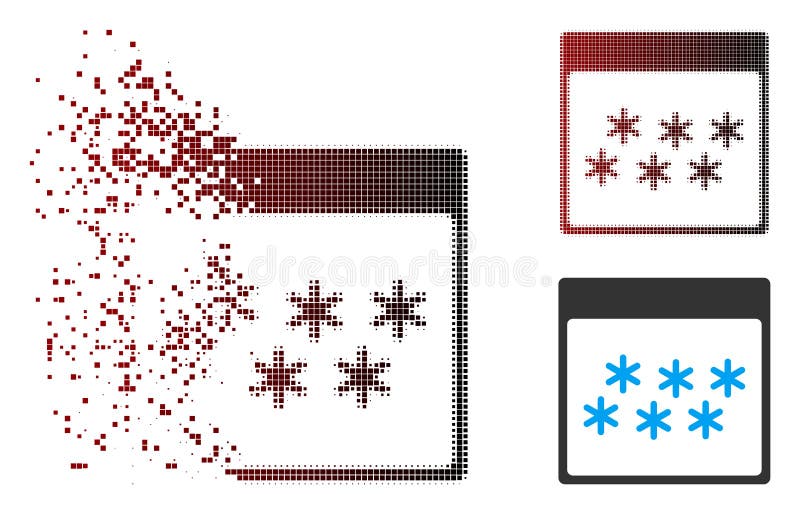 Destructed Pixel Halftone Snowflakes Calendar Page Icon Stock Vector ... Destructed Pixel Halftone Snowflakes Calendar Page Icon Stock Vector ...