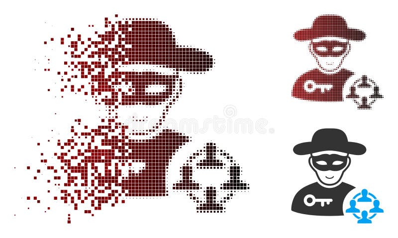 Pixel Art Hacker stock vector. Illustration of internet - 99878403