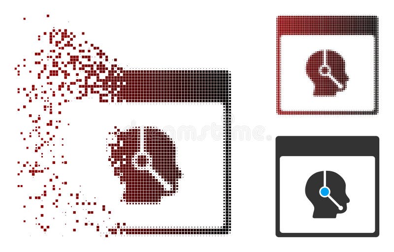 Destructed Pixel Halftone Telemarketing Operator Calendar Page Icon ... Destructed Pixel Halftone Telemarketing Operator Calendar Page Icon ...
