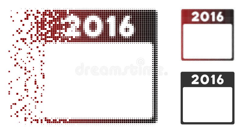 Destructed Pixel Halftone 2016 Year Calendar Template Icon Stock Vector ... Destructed Pixel Halftone 2016 Year Calendar Template Icon Stock Vector ...