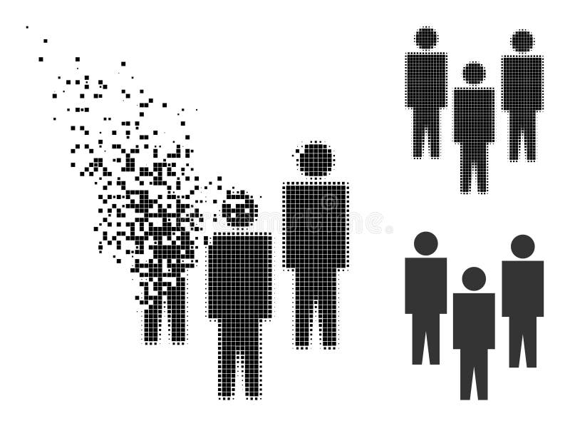 Destructed Pixel People Icon with Halftone Version Stock Vector ... Destructed Pixel People Icon with Halftone Version Stock Vector ...
