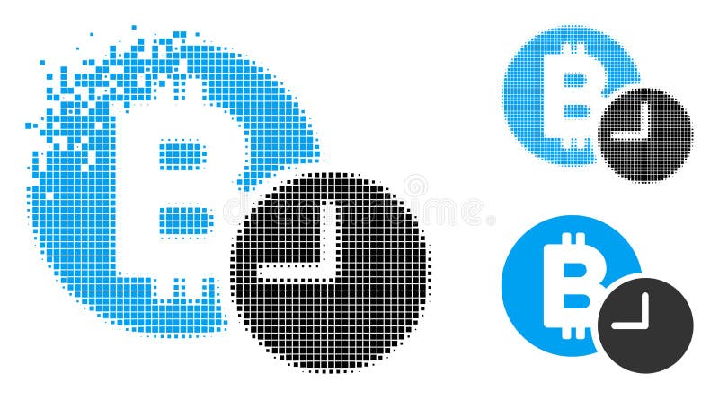 Destructed Pixelated Halftone Bitcoin Credit Time Icon Stock Vector ... Destructed Pixelated Halftone Bitcoin Credit Time Icon Stock Vector ...