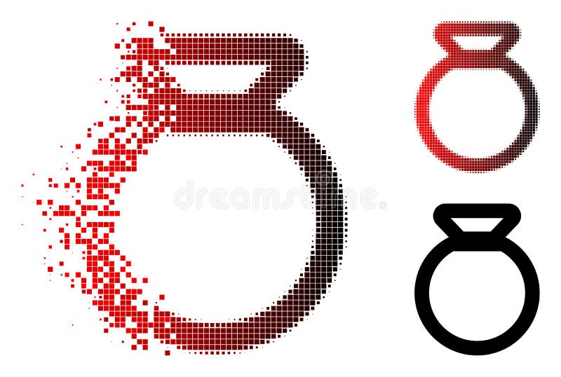 Destructed Pixelated Halftone Sack Icon Stock Vector - Illustration of ...