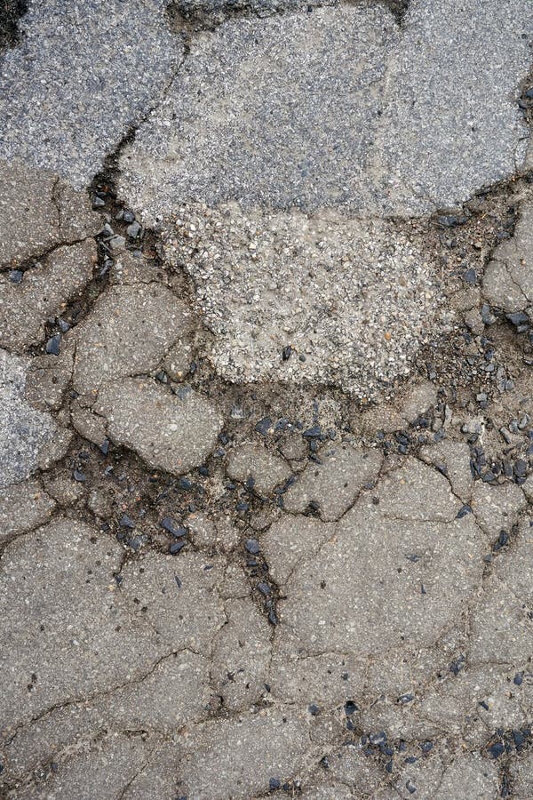 Destructed Tar Road in a Town Stock Photo - Image of granite, footpath ...