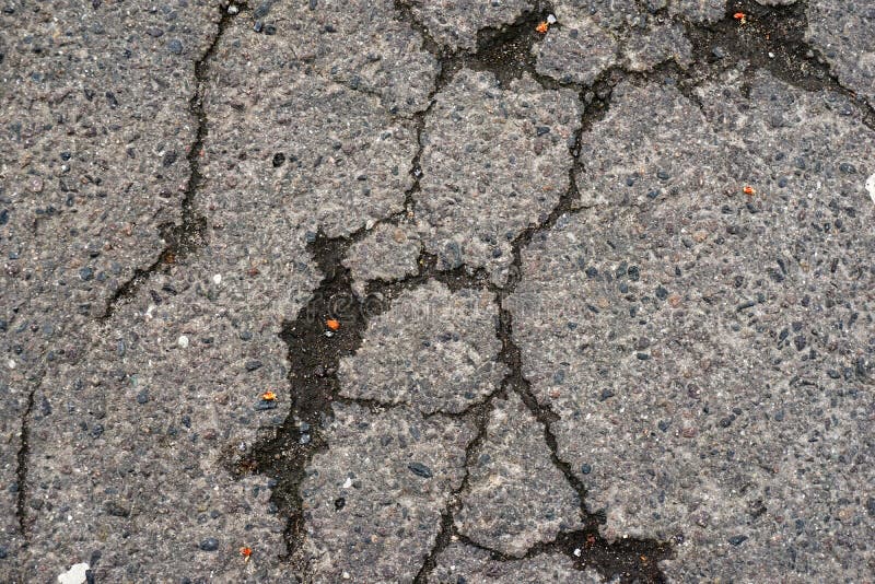 Destructed Tar Road in a Town Stock Photo - Image of ground ...
