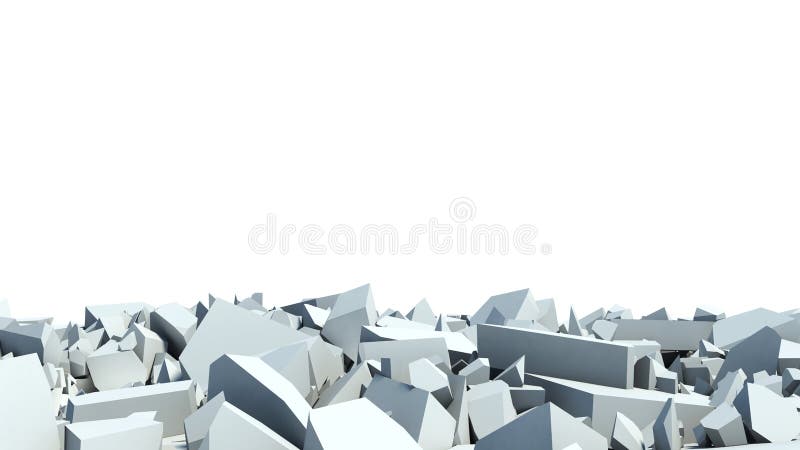 Destruction of a Concrete Wall. Debris Stock Illustration ...
