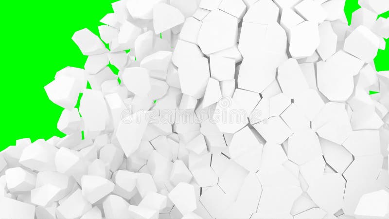 TV on a White Wall with a Shadow and a Green Screen Stock Video - Video ...