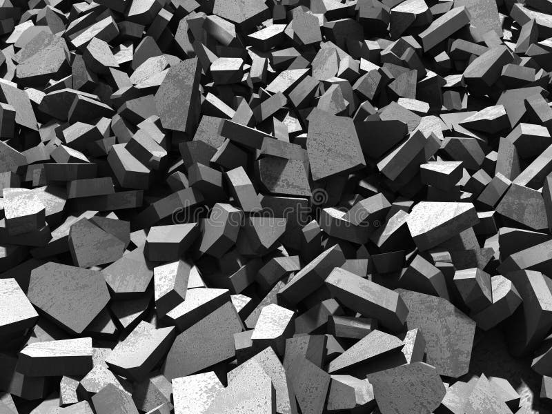 Destruction Demolition Concrete Fragments of Explosion Stock ...