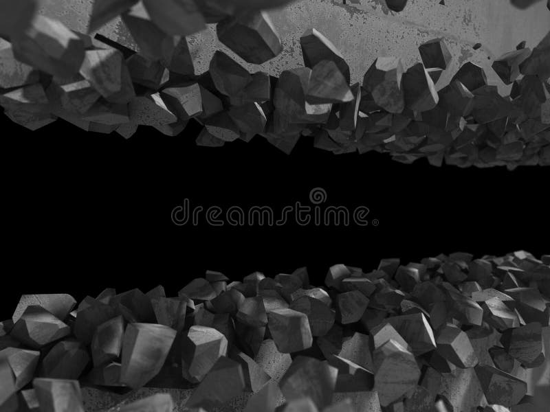 Destruction Demolition Concrete Wall Fragments of Explosion Stock Photo ...