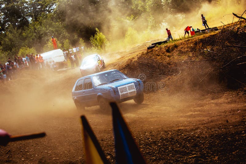 Destruction Derby Challenge Stock Photo - Image of cross, duel: 131713092