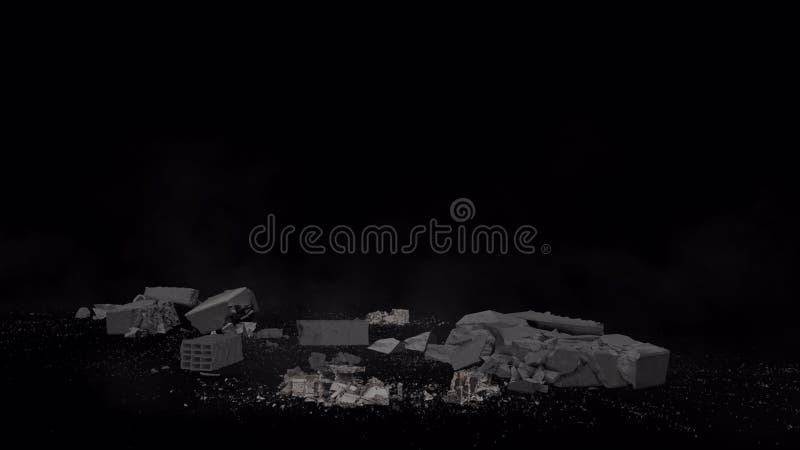 Falling Debris Particles Motion Graphics with Green Screen Background ...