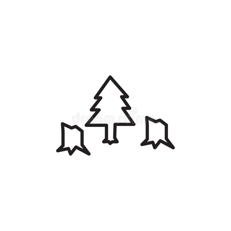 Destruction of Forests Icon Outline Vector for Web Ui Stock Vector - Illustration of nature ...