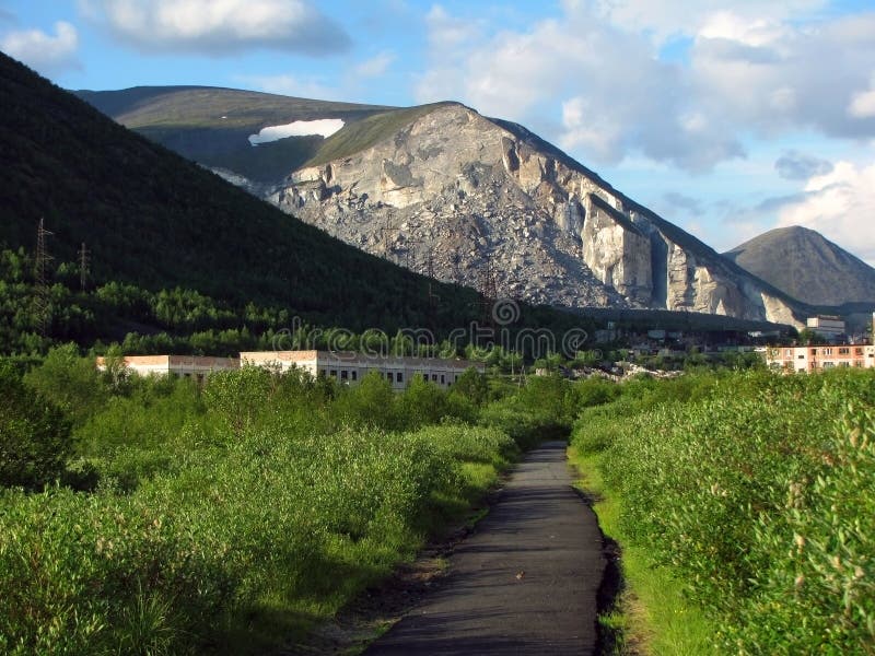 Destruction of the Mountains Stock Photo - Image of grass, environment ...