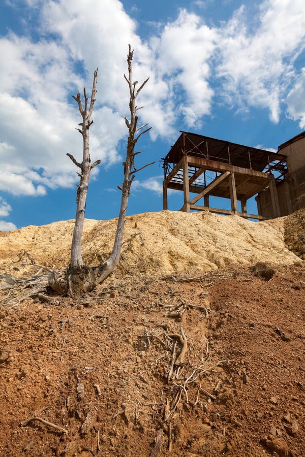 The destruction of nature stock photo. Image of extracting - 44750280