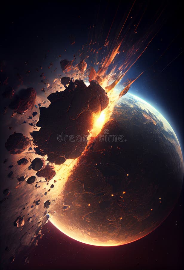 Destruction of the Planet in Space. AI Generated Stock Illustration ...