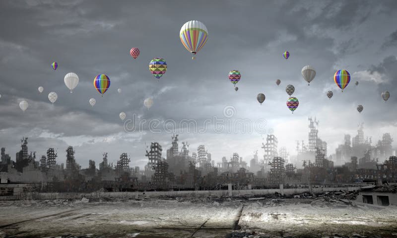 Destruction and pollution stock image. Image of skyline - 44586789