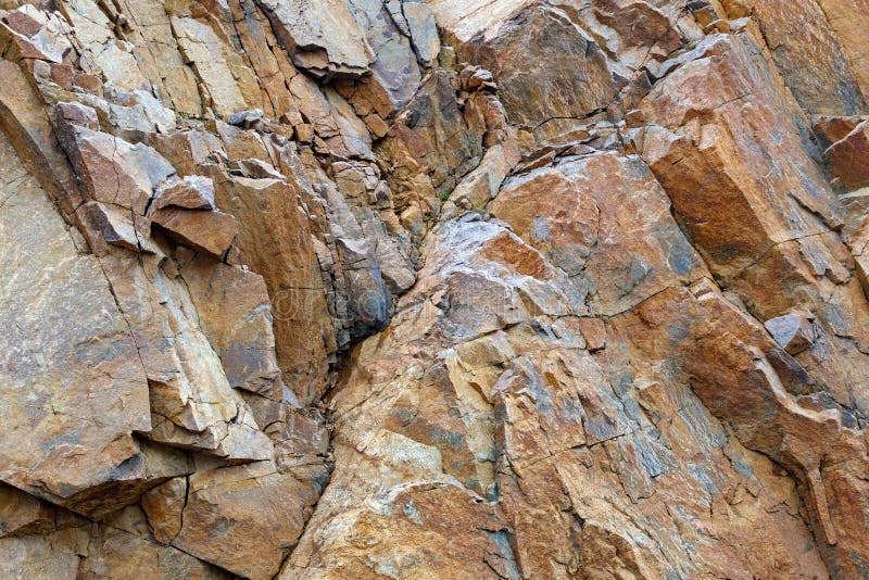 The Destruction of the Rock of the Mountain after the Explosion Stock ...