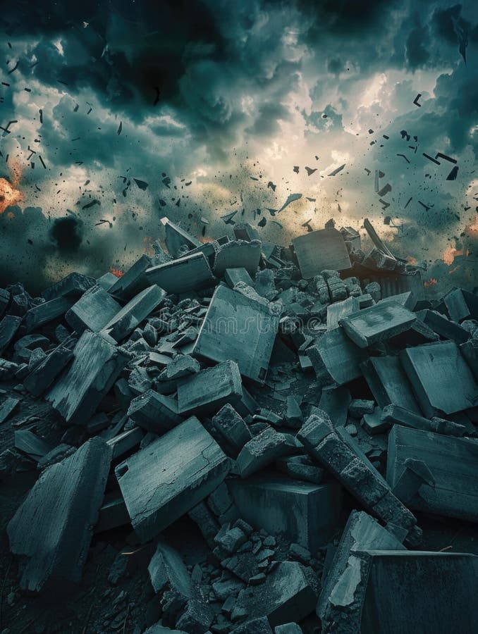 Post-Apocalyptic Wasteland stock image. Image of generated - 363211911