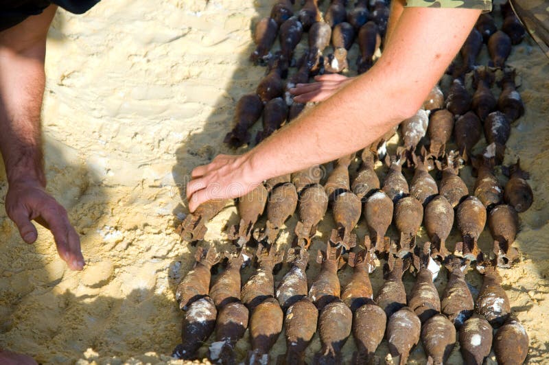 Destruction of the shells stock photo. Image of projectiles - 12926296