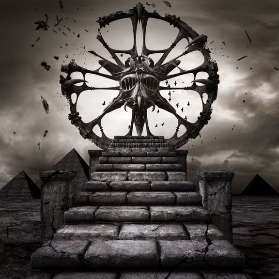 The Destruction of the Temple Stock Illustration - Illustration of ...