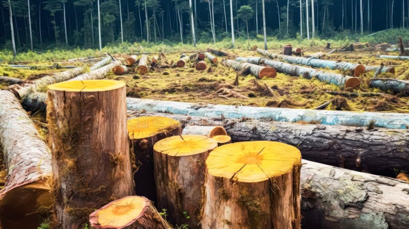 Destruction of Tropical Forests Environmental Problem of Deforestation Stock Photo - Image of ...